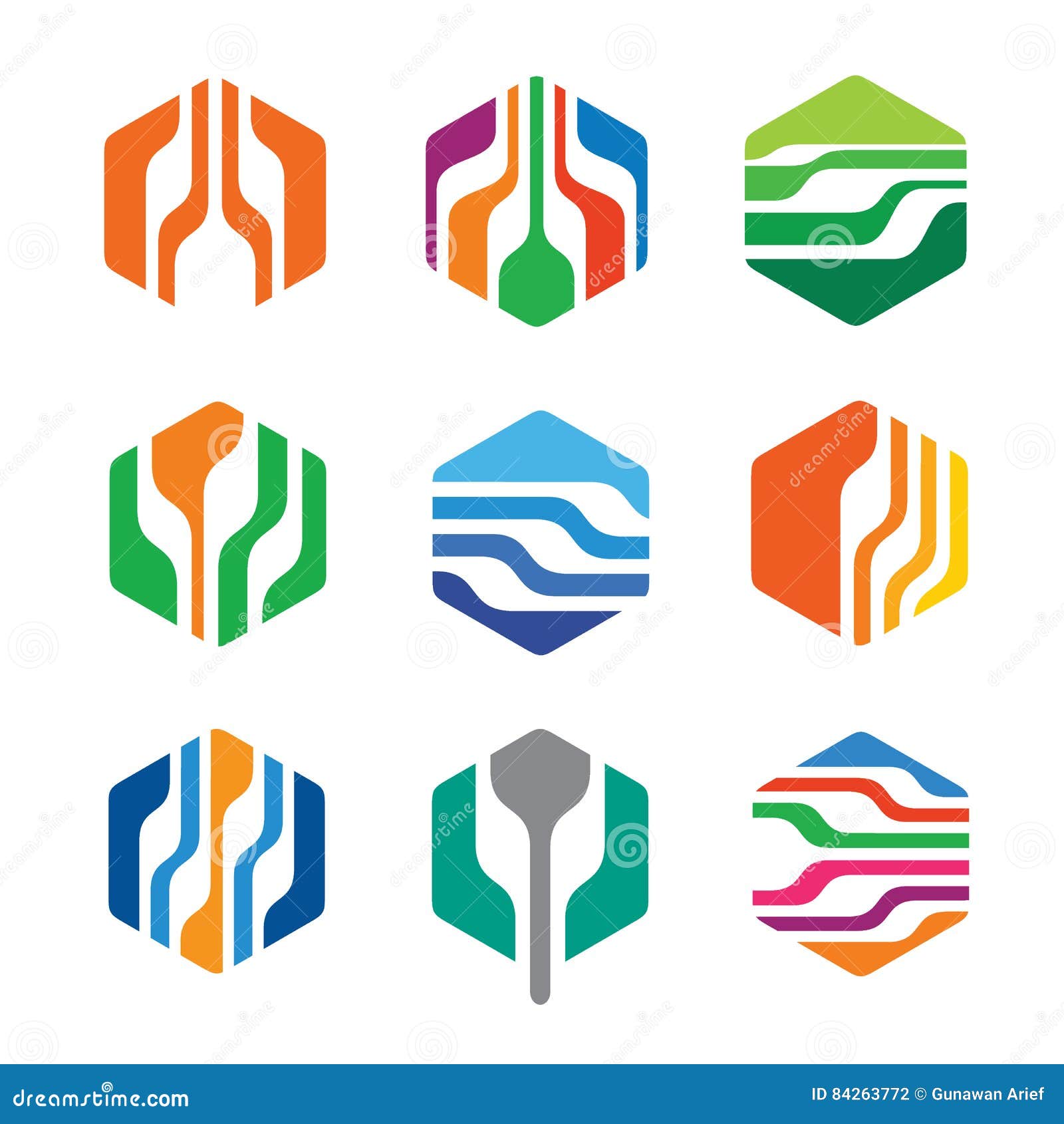 Abstract Hexagonal Pack Logo Template Design Vector Stock Vector ...