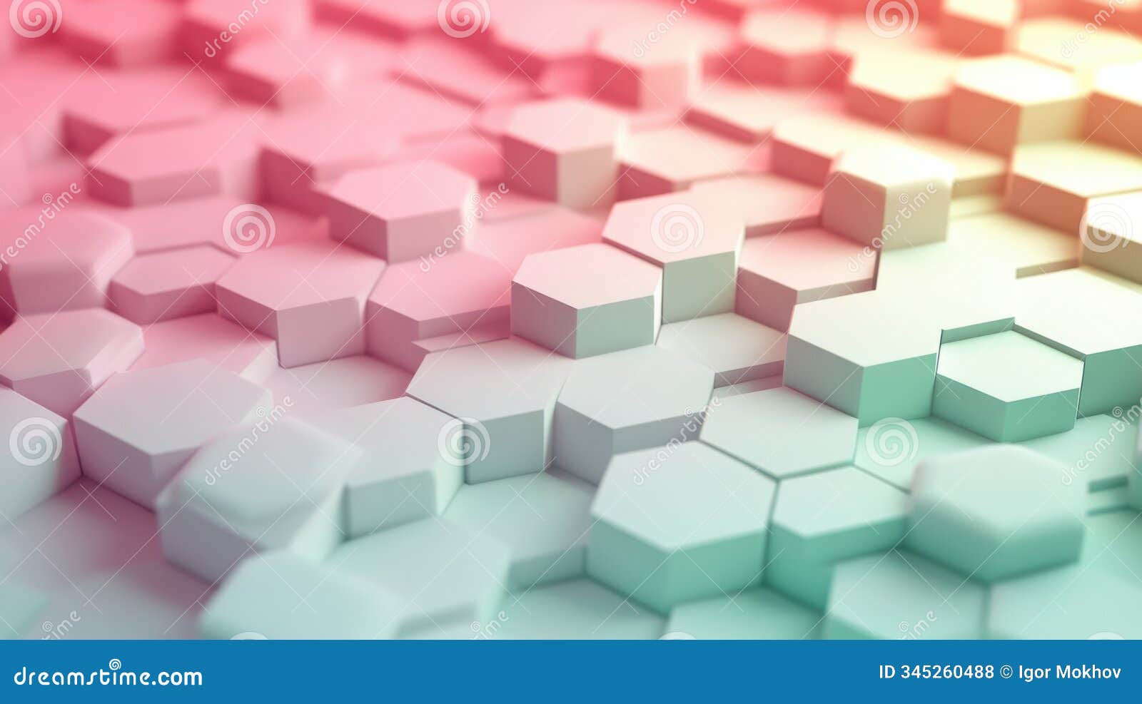 Hexagonal Patterns Background Set In Three Colors Vector Illustration ...