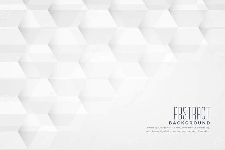 Abstract Hexagonal Shape Geometric White Background Design Stock Vector ...