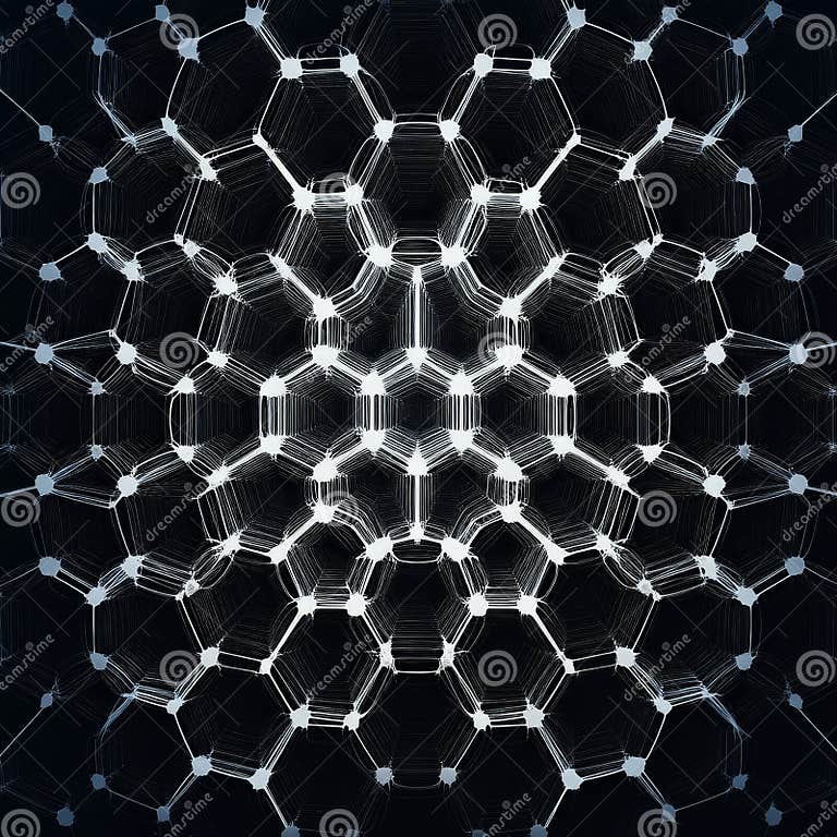 Abstract Hexagonal Structure Creating Repeating Geometric Pattern Stock ...