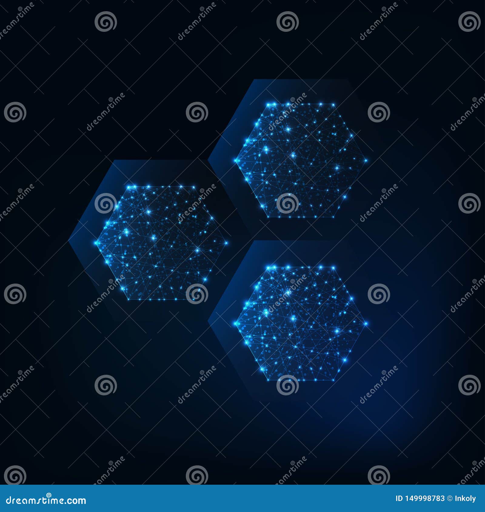 Hexagonal Structure Molecule Dna Of Neurons System, Genetic And ...