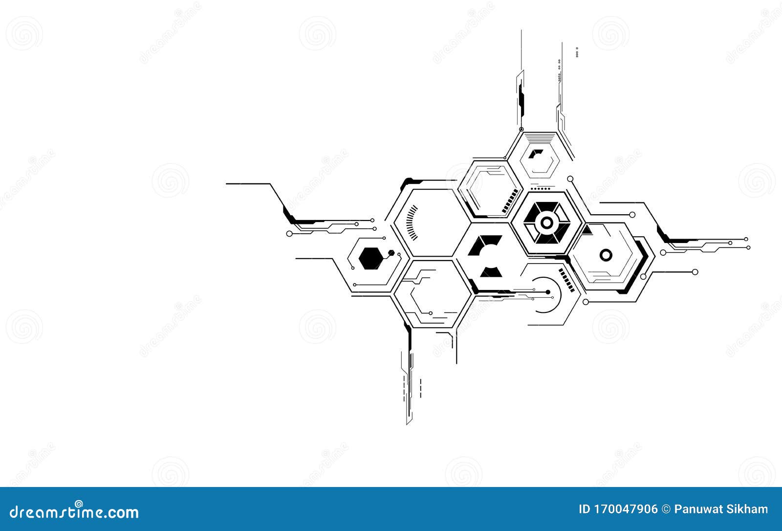 Abstract Hexagonal Structures in Technology and Science Style for You ...