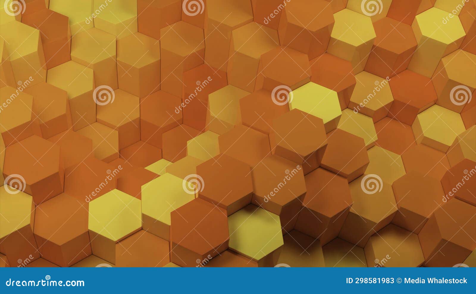 Abstract Hexagons Moving Up and Down Randomly. Design. Moving Grid of ...