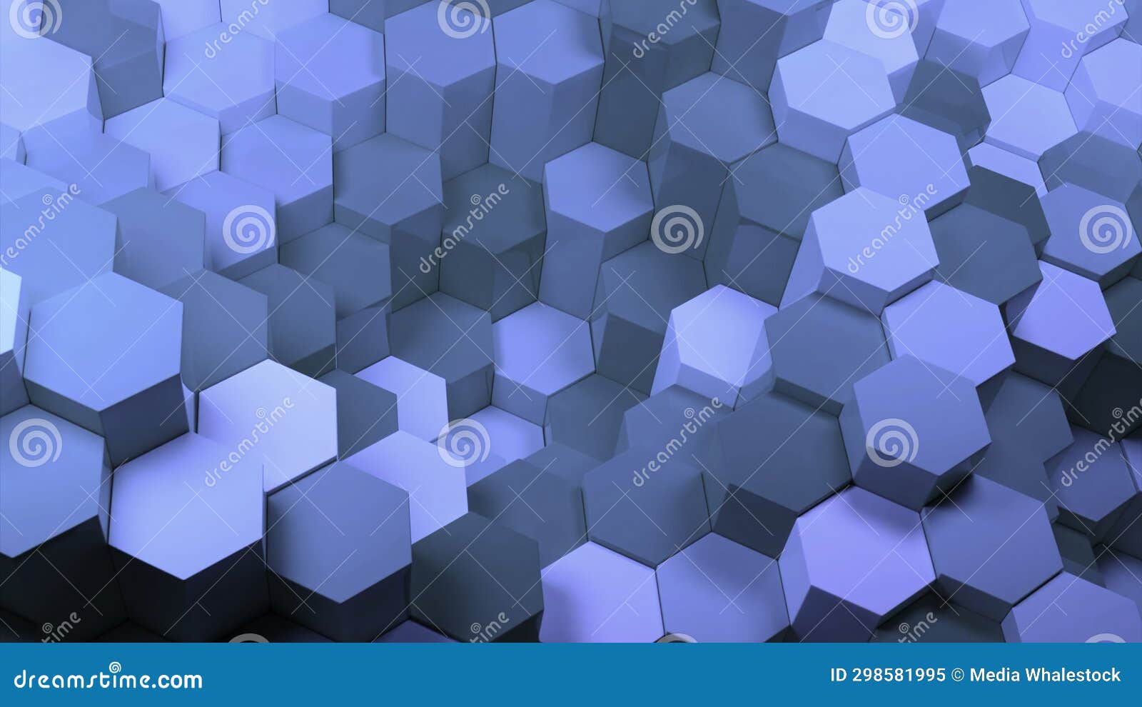 Abstract Hexagons Moving Up and Down Randomly. Design. Moving Grid of ...
