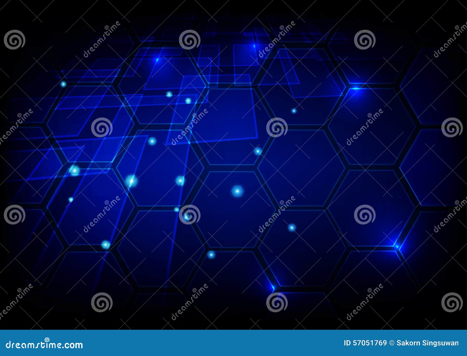 Abstract Hi-tech Blue Background.Technology Concept Design Stock Vector ...