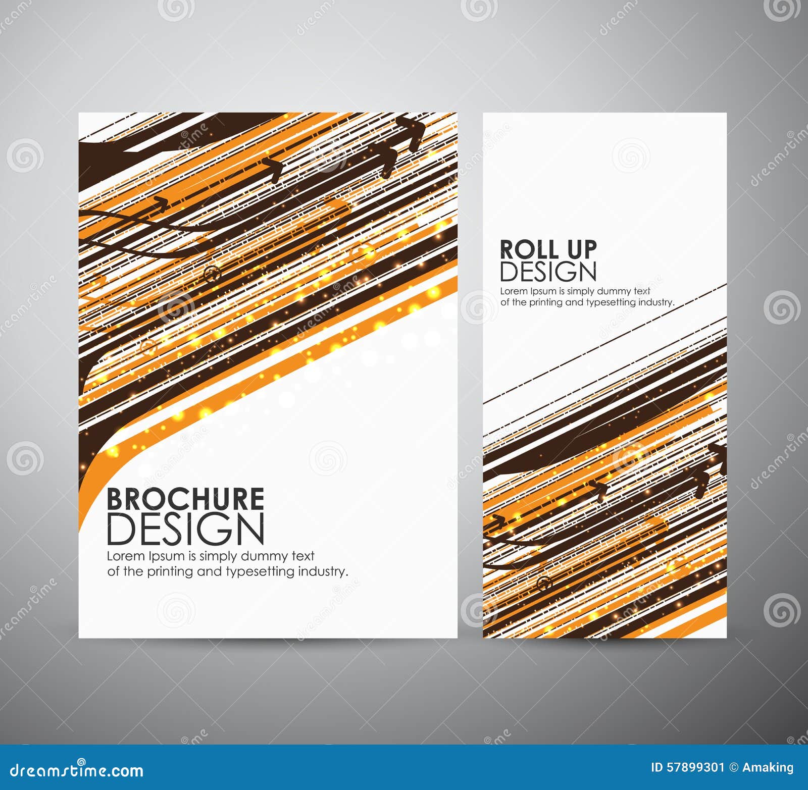 Abstract Hi-tech Brochure Business Design Template or Roll Up. Stock ...