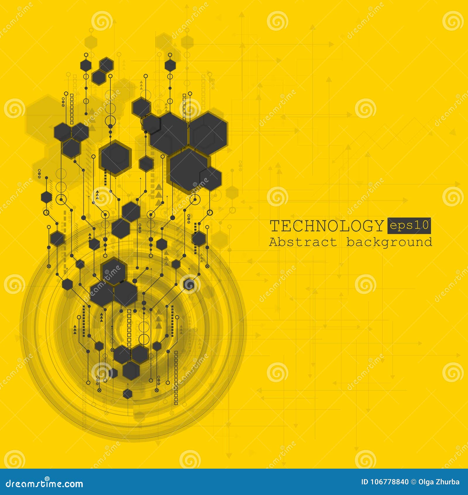 Abstract Hi-tech, Engineering, Machine, Technology Concept. Vector ...