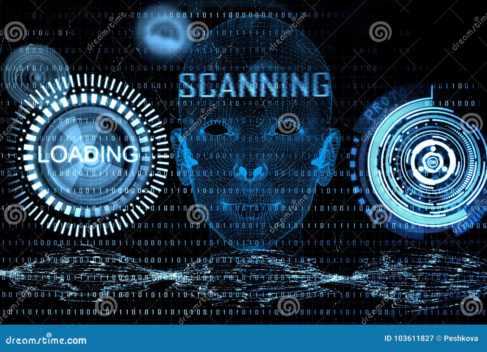 Technology And Recognition Concept Stock Illustration - Illustration of ...