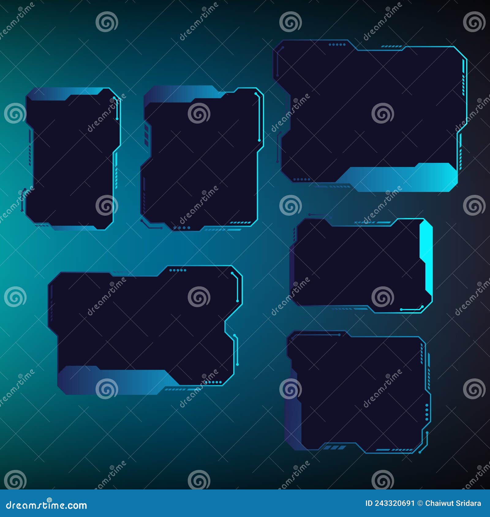 Abstract Hi Tech Futuristic Vitual Screen, Vector Stock Vector ...