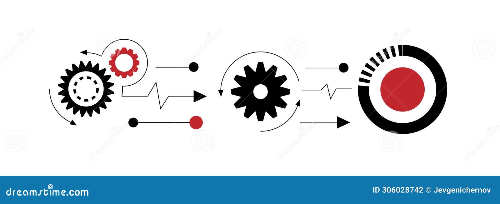 Abstract Hi Tech Gear Connections Background Line Art Stock Vector ...