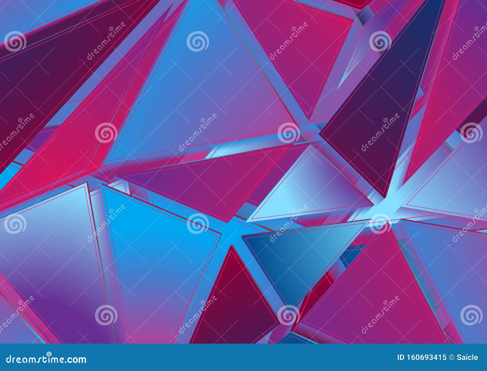 Abstract Hi-tech Geometric Low Poly Background with Triangles Stock ...