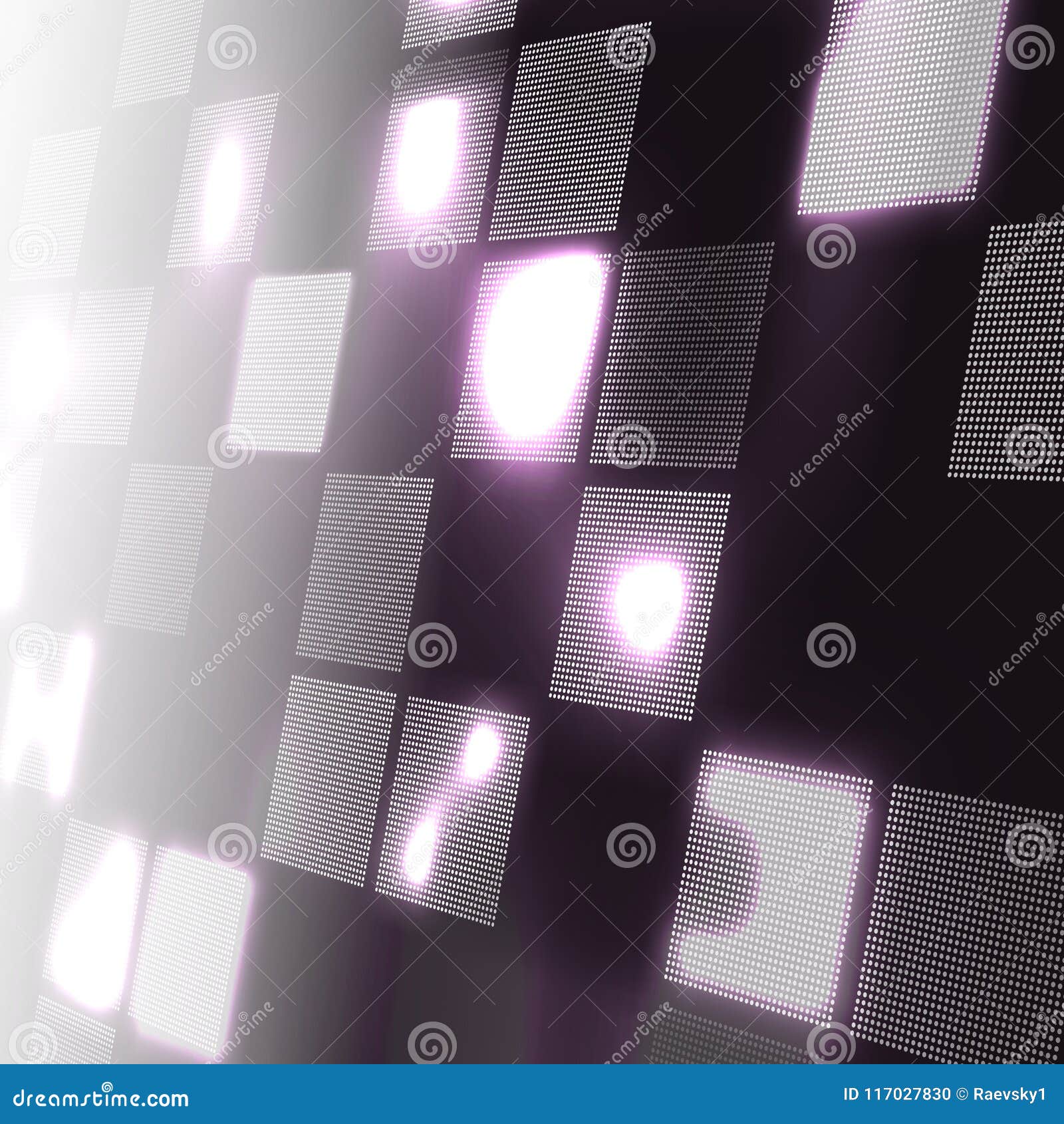 Abstract Hi-tech Gray Background in Perspective. Futuristic Digital ...