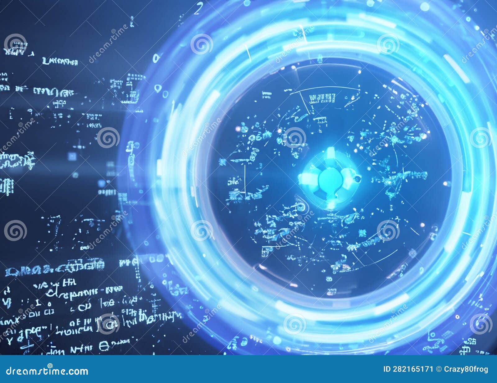 Abstract Hi Tech Hologram, Data Analysis, Internet Concept Created with ...