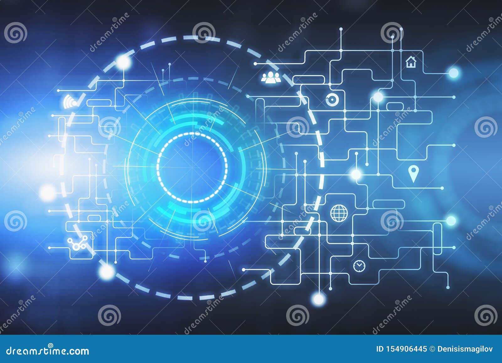 Abstract Hi Tech HUD Interface Stock Illustration - Illustration of ...