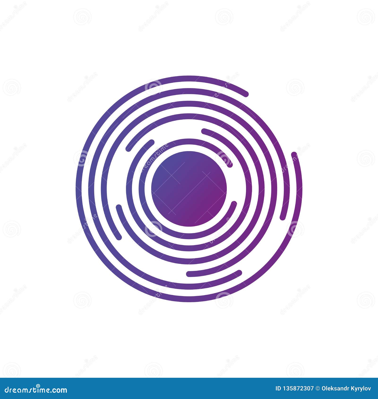 Abstract Hi-tech Segmented Geometric Circle Shape, Vector Illustration ...