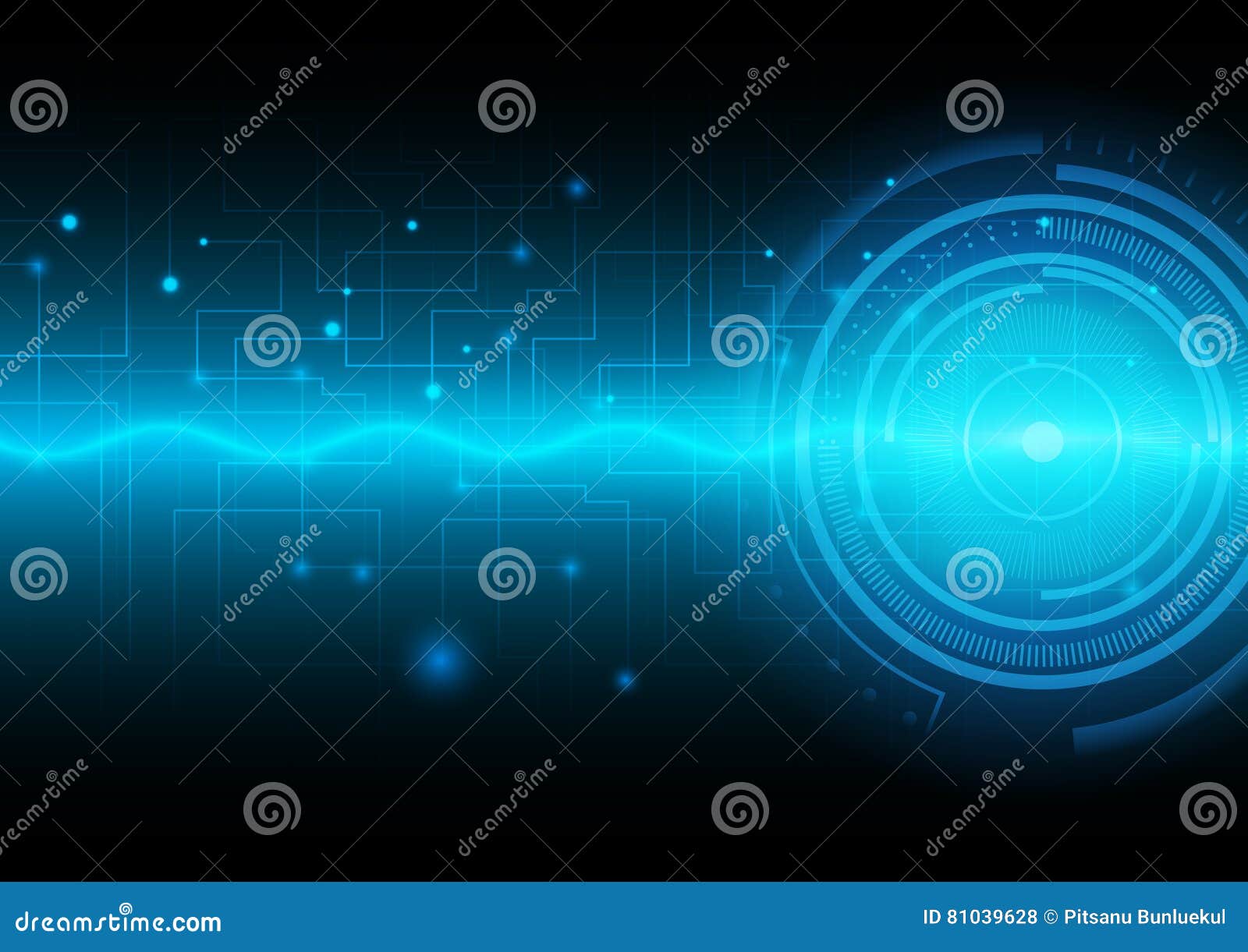 Abstract Hi Tech Technology Information Vector Illustration Stock ...