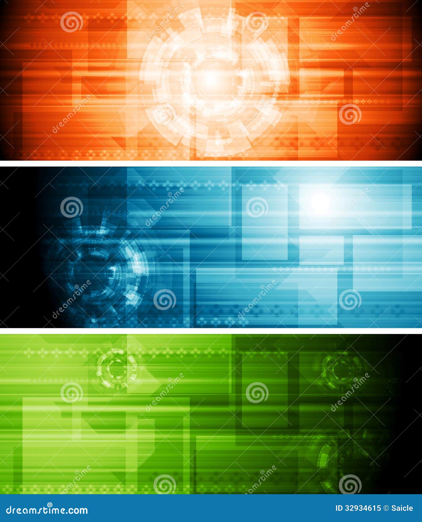 Abstract Hi-tech Vector Banners Stock Vector - Illustration of digital ...