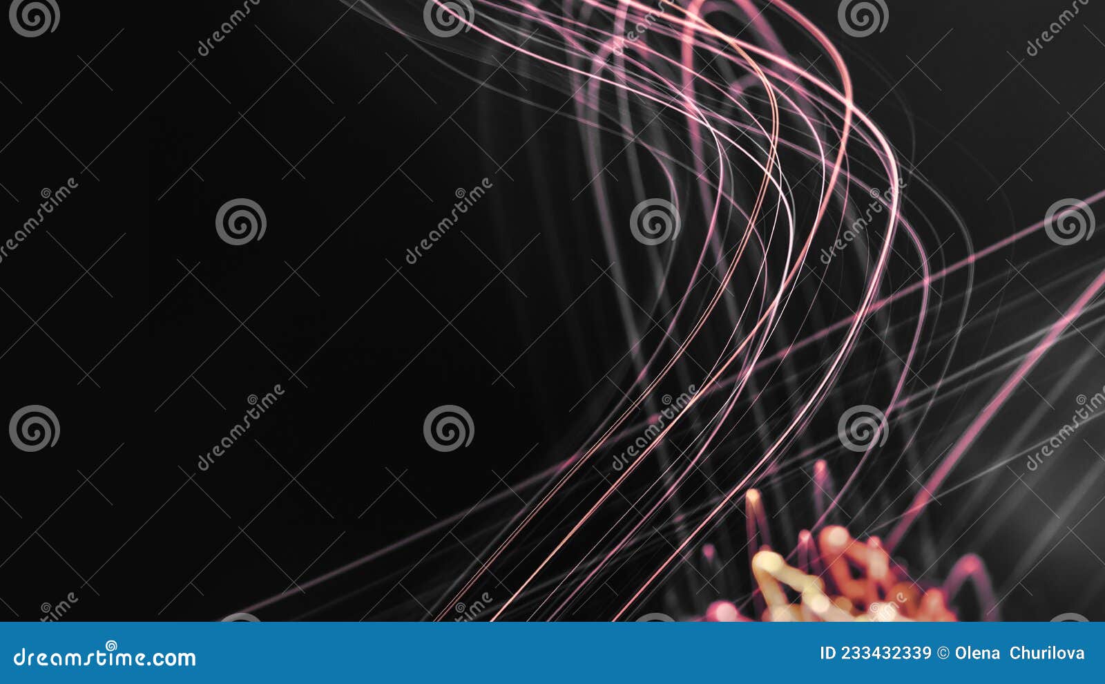 Abstract High Speed Curved Motion of Light Rays Stock Image - Image of ...