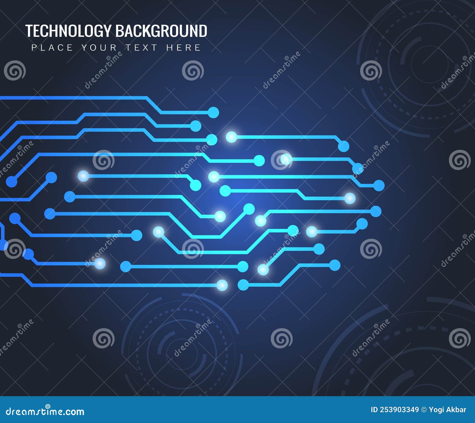 Abstract High-tech Background. Advanced Connection Technology Circuit ...