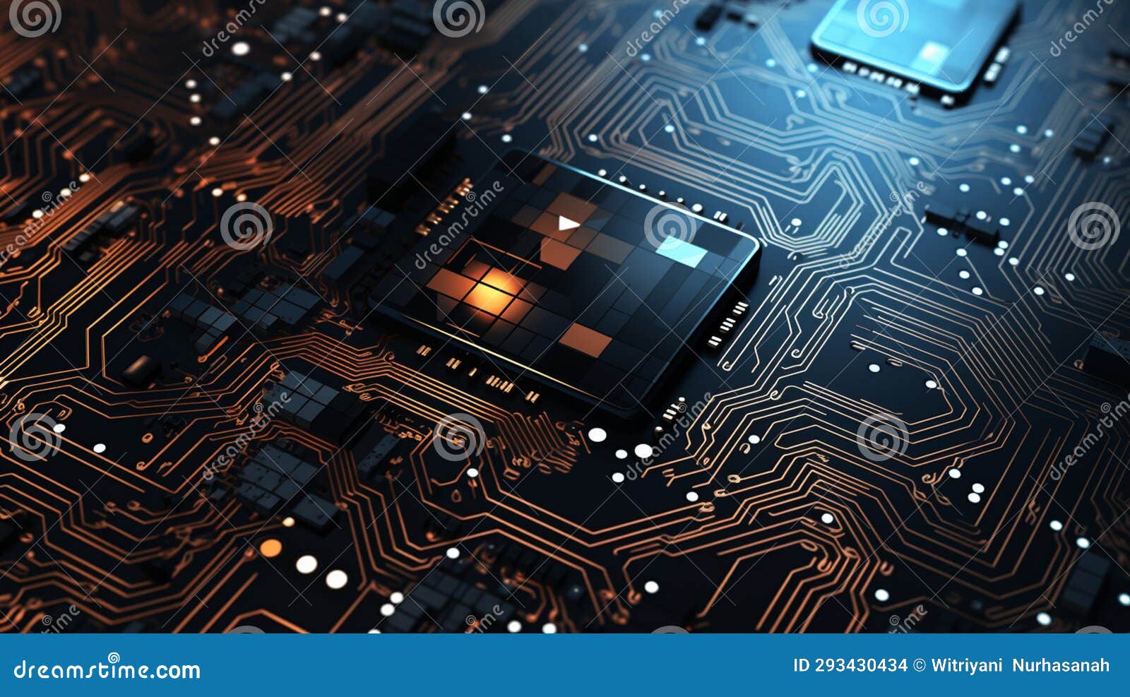 Abstract High Tech Background. Digital Data Flow Vector Background. Big ...