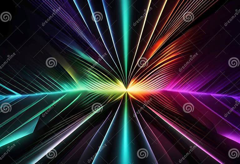 Abstract High Tech Background with Neon Light Effect Stock Illustration ...