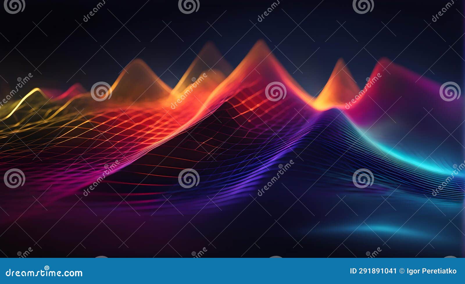 Abstract High Tech Background with Neon Light Effect Stock Illustration ...