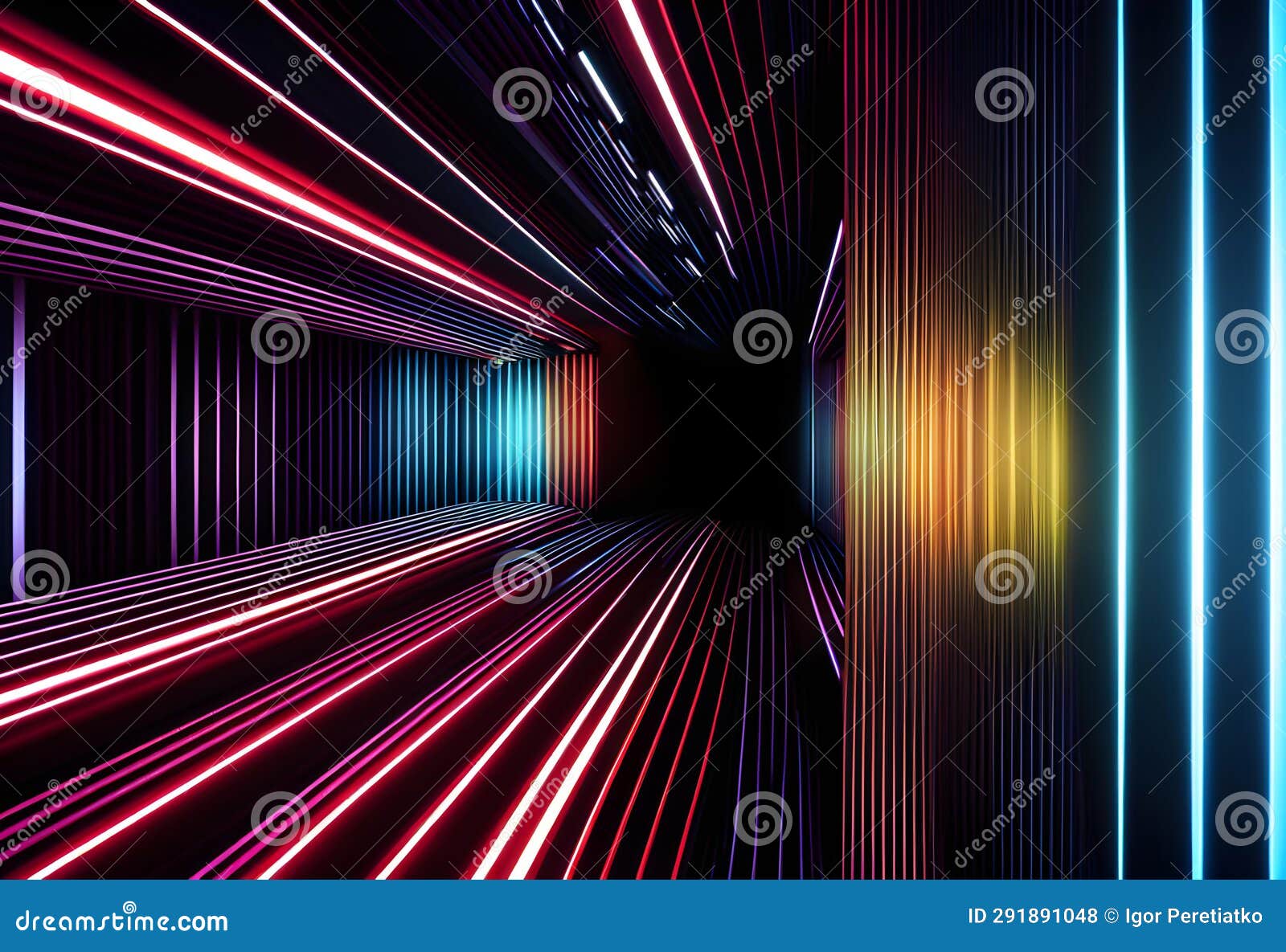 Abstract High Tech Background with Neon Light Effect Stock Illustration ...