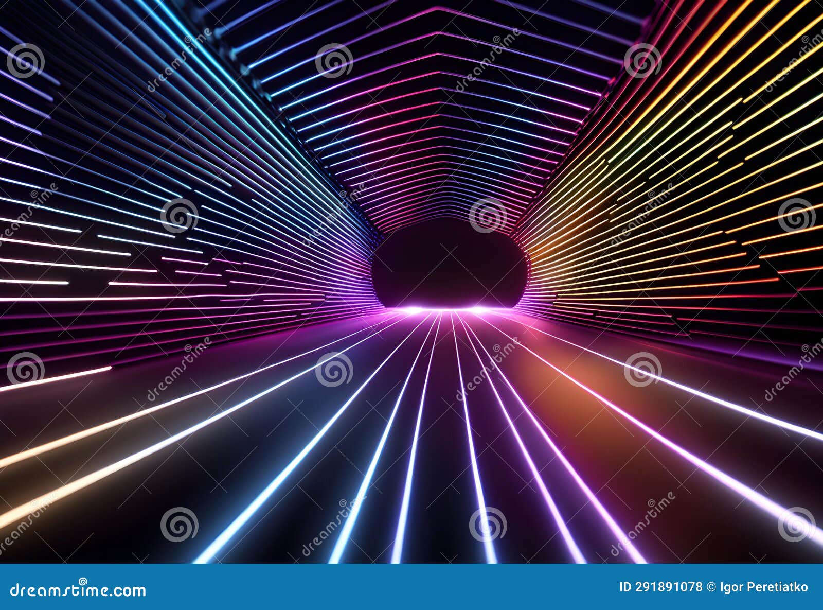 Abstract High Tech Background with Neon Light Effect Stock Illustration ...