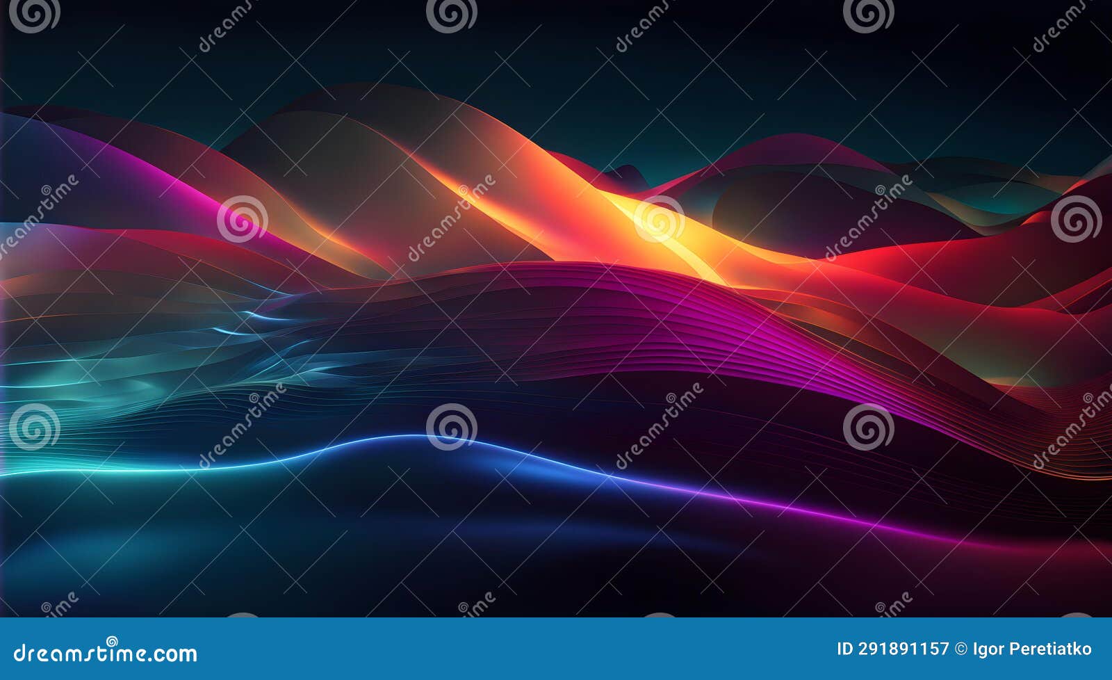 Abstract High Tech Background with Neon Light Effect Stock Illustration ...