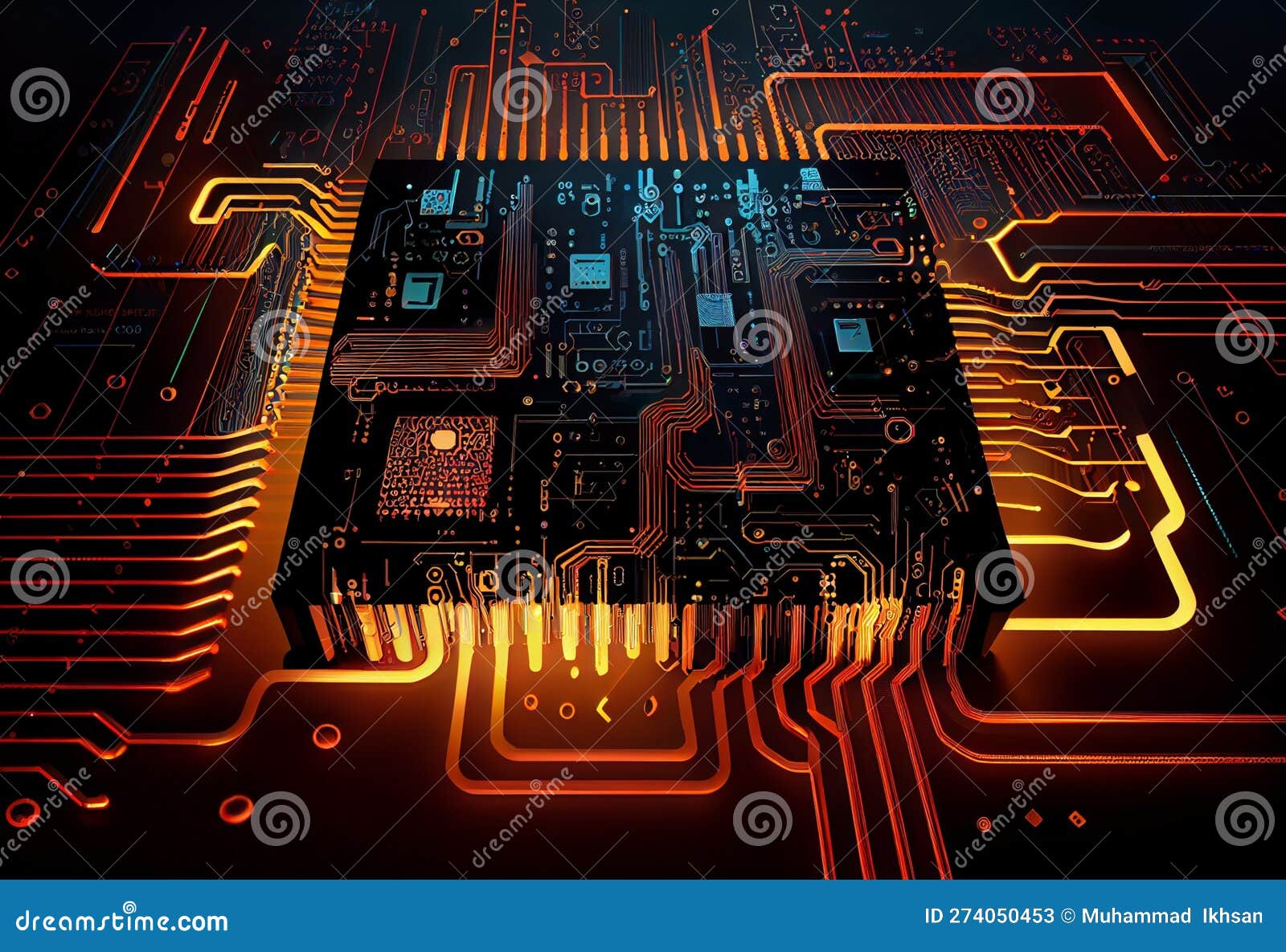 Abstract High Tech Digital Technology Background, Generative AI Stock ...