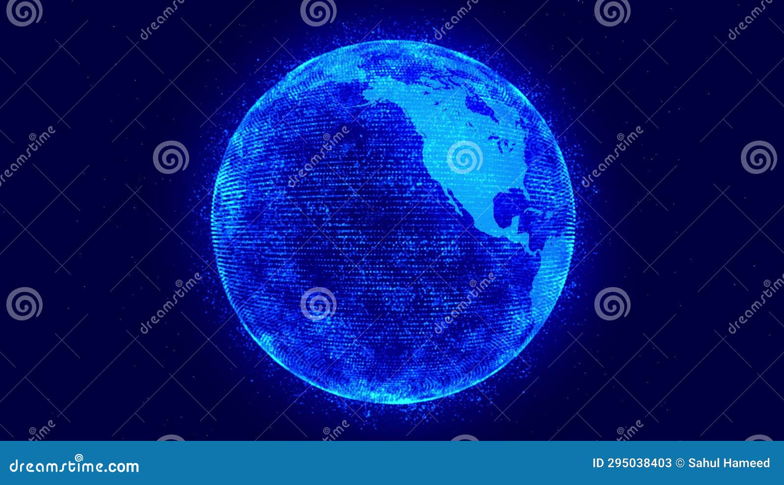Abstract High Tech Earth Globe Animation with Seamless Loop Stock Video ...