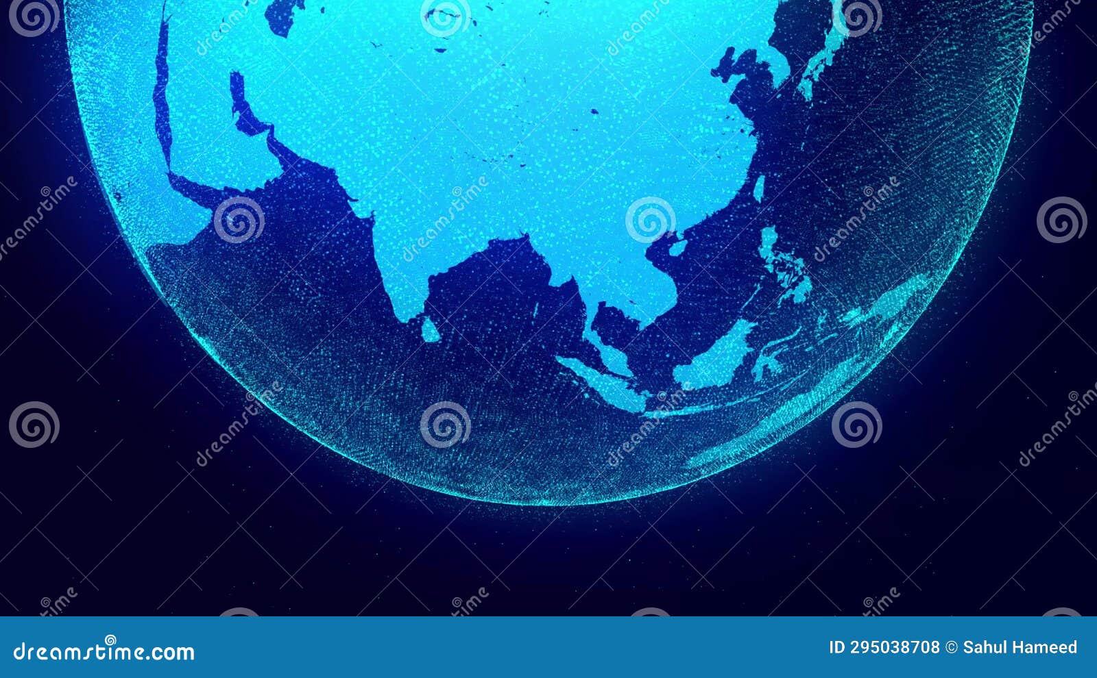 Abstract High Tech Earth Globe Animation with Seamless Loop Stock ...
