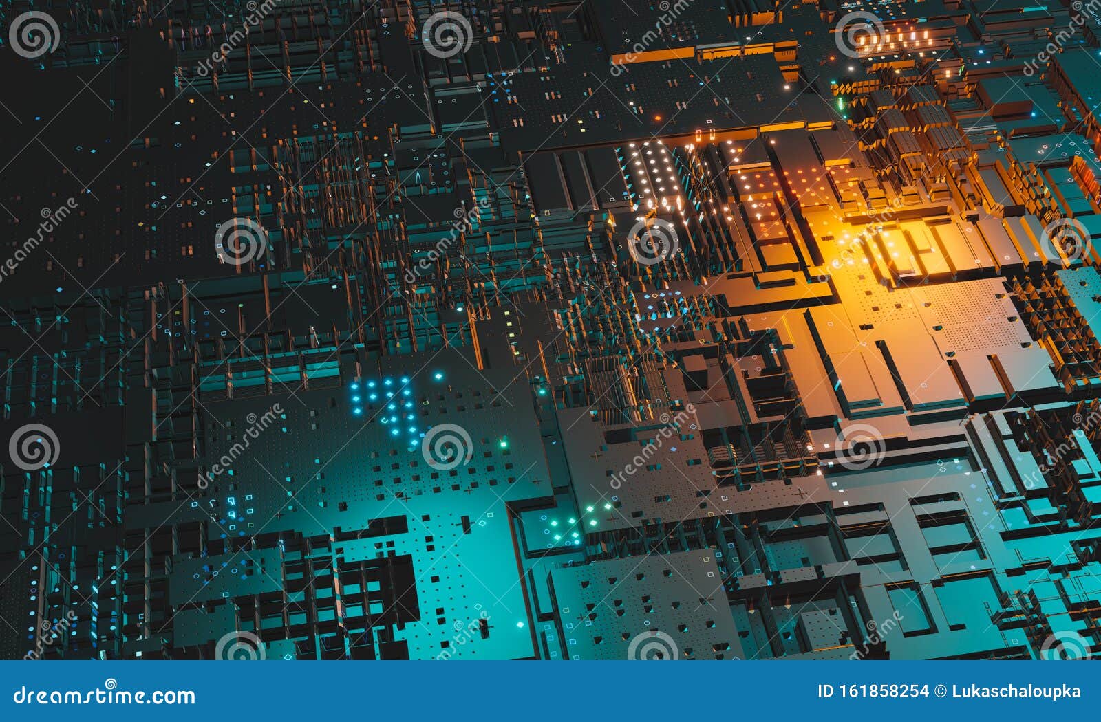 Abstract High Tech Electronic PCB Printed Circuit Board Background in ...