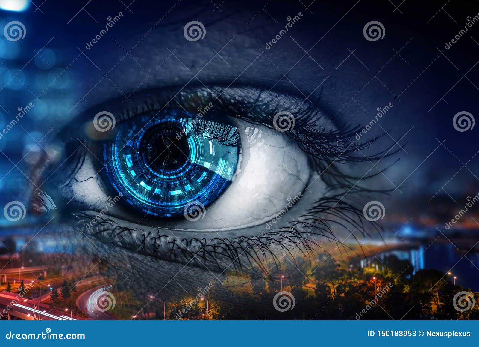 Abstract High Tech Eye Concept Stock Image - Image of electronic ...