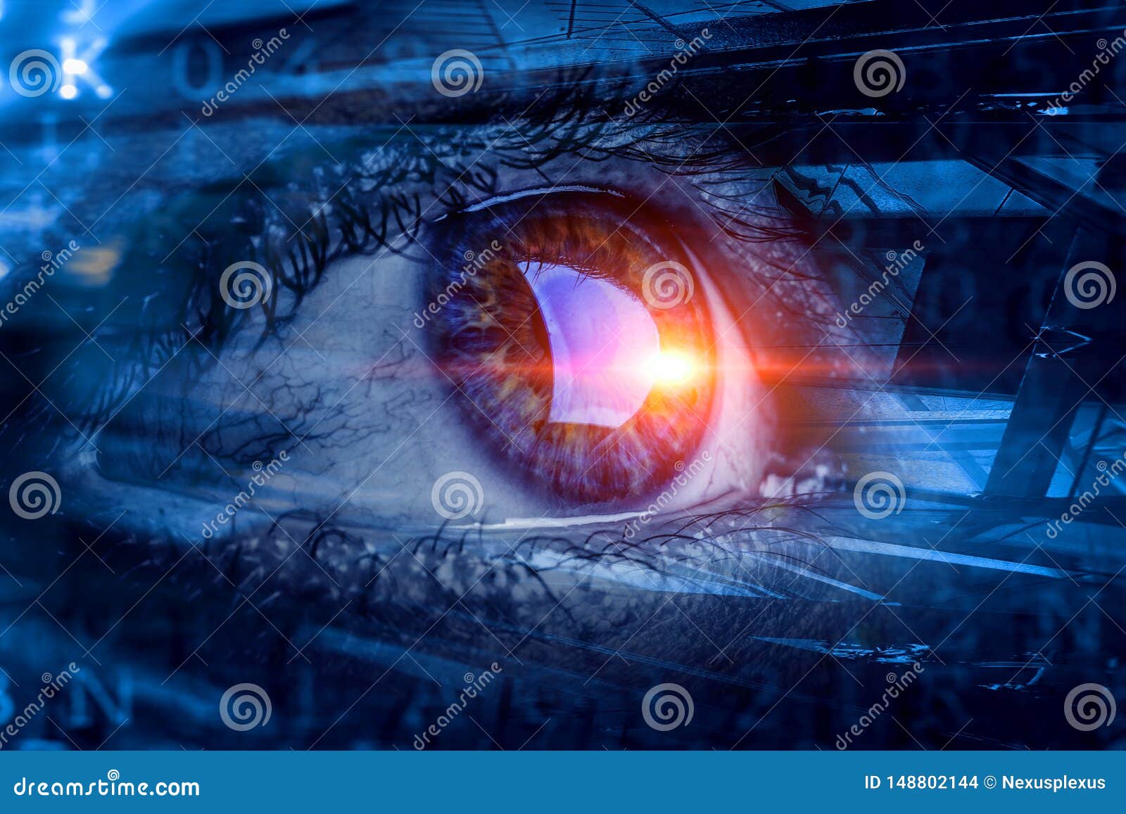 Abstract High Tech Eye Concept Stock Photo - Image of system, look ...
