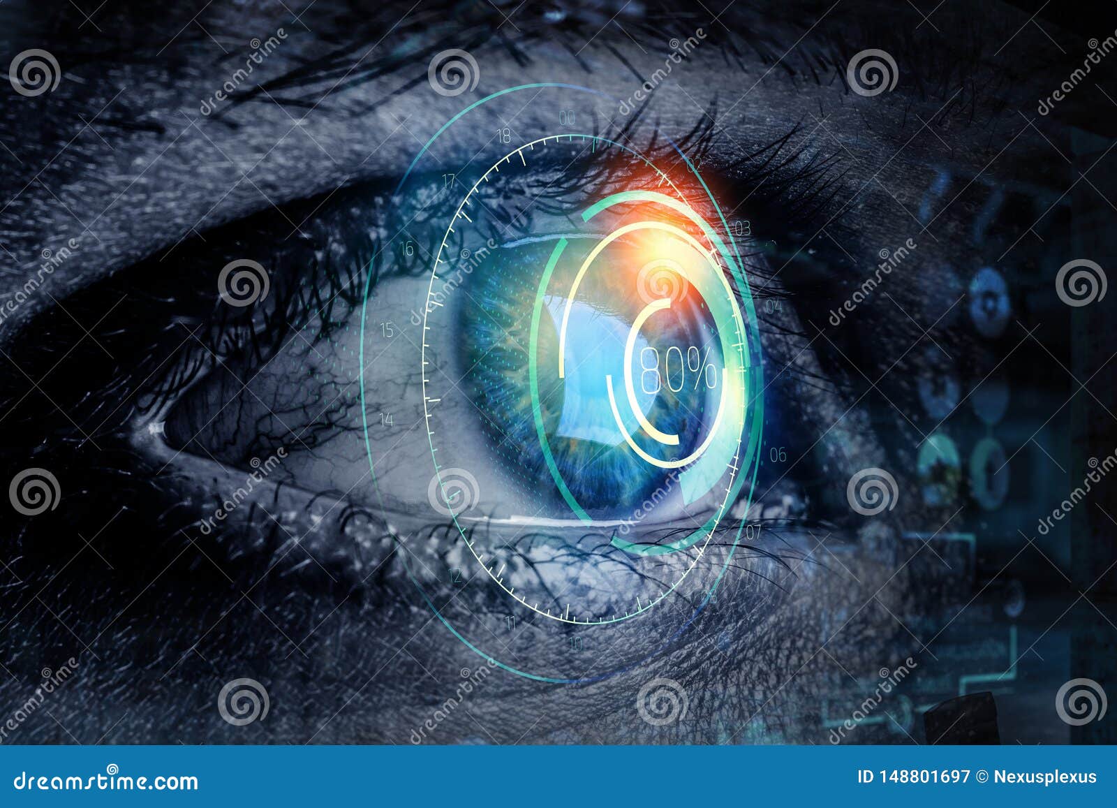 Abstract High Tech Eye Concept Stock Image - Image of science, diagram ...