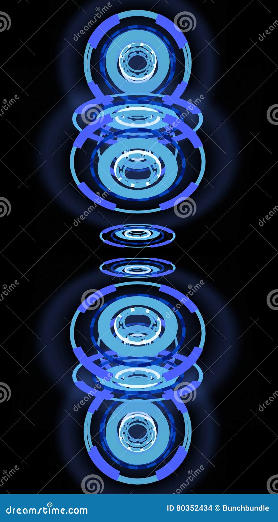 Abstract High-tech Wheels, 3d Illustration Stock Illustration ...