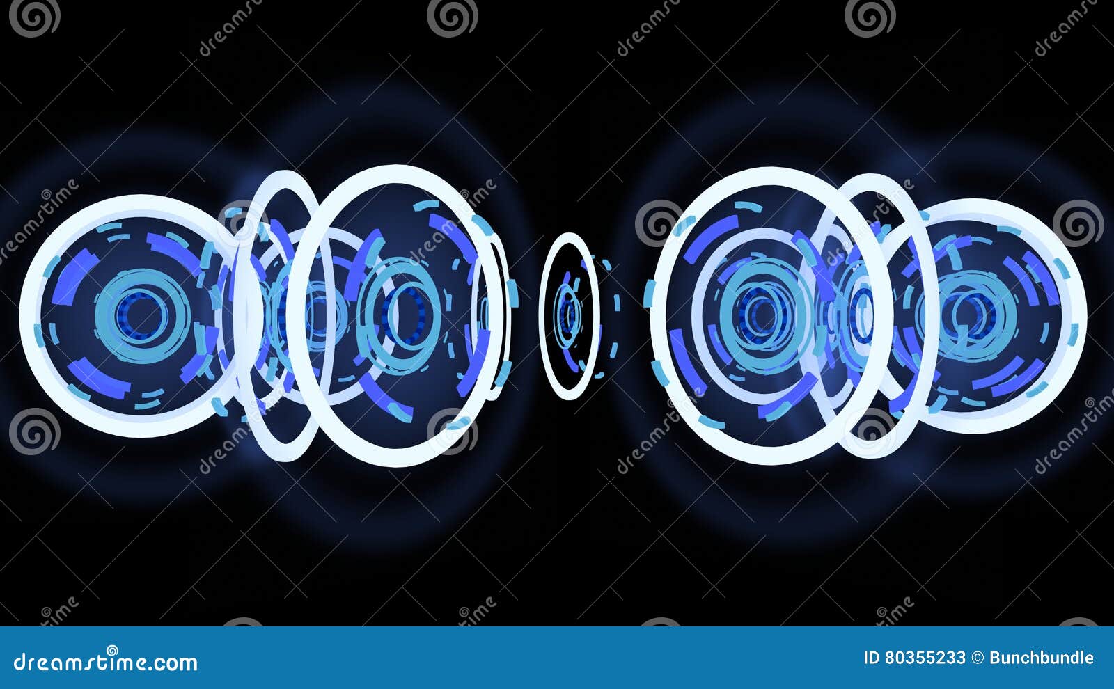 Abstract High-tech Wheels, 3d Illustration Stock Illustration ...