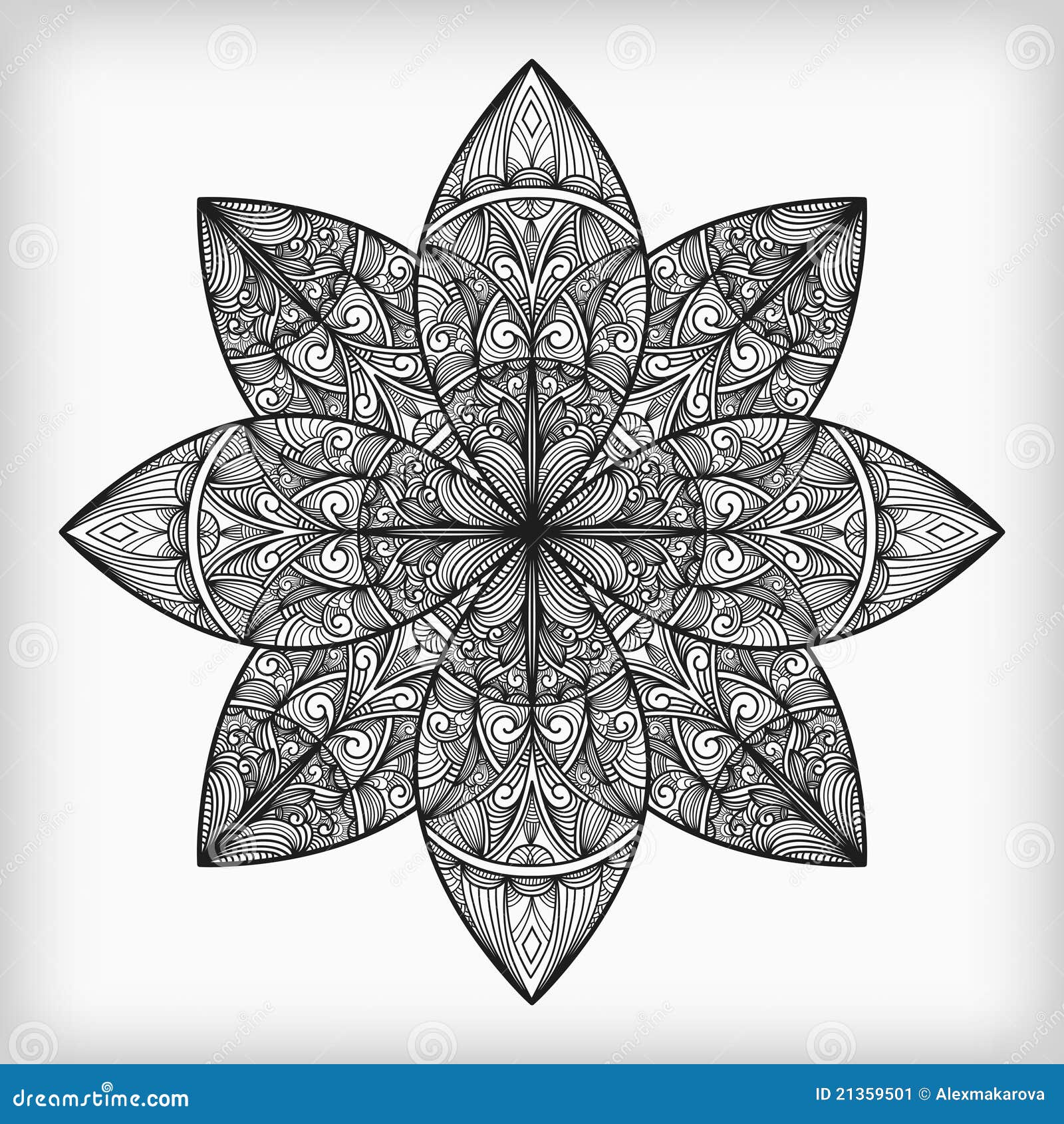 Abstract Highly Detailed Flower Stock Vector - Illustration of flower ...