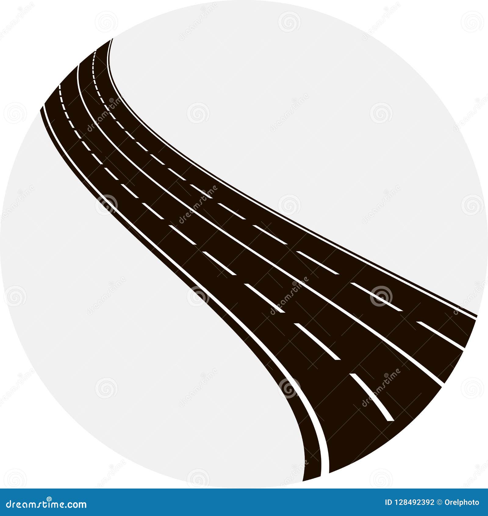 Abstract Highway Element in Circle Logo Stock Vector - Illustration of ...