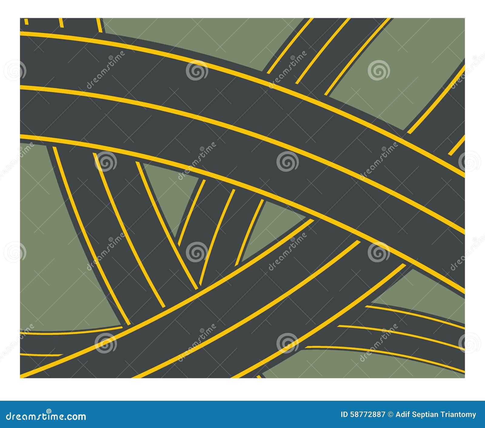 Abstract highway road stock vector. Illustration of road - 58772887