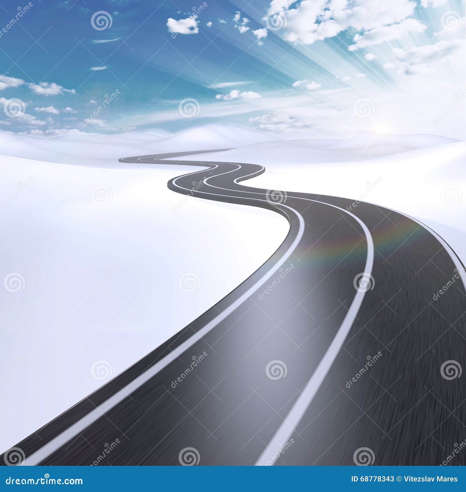 Abstract Highway with White Copy Space. Stock Illustration ...