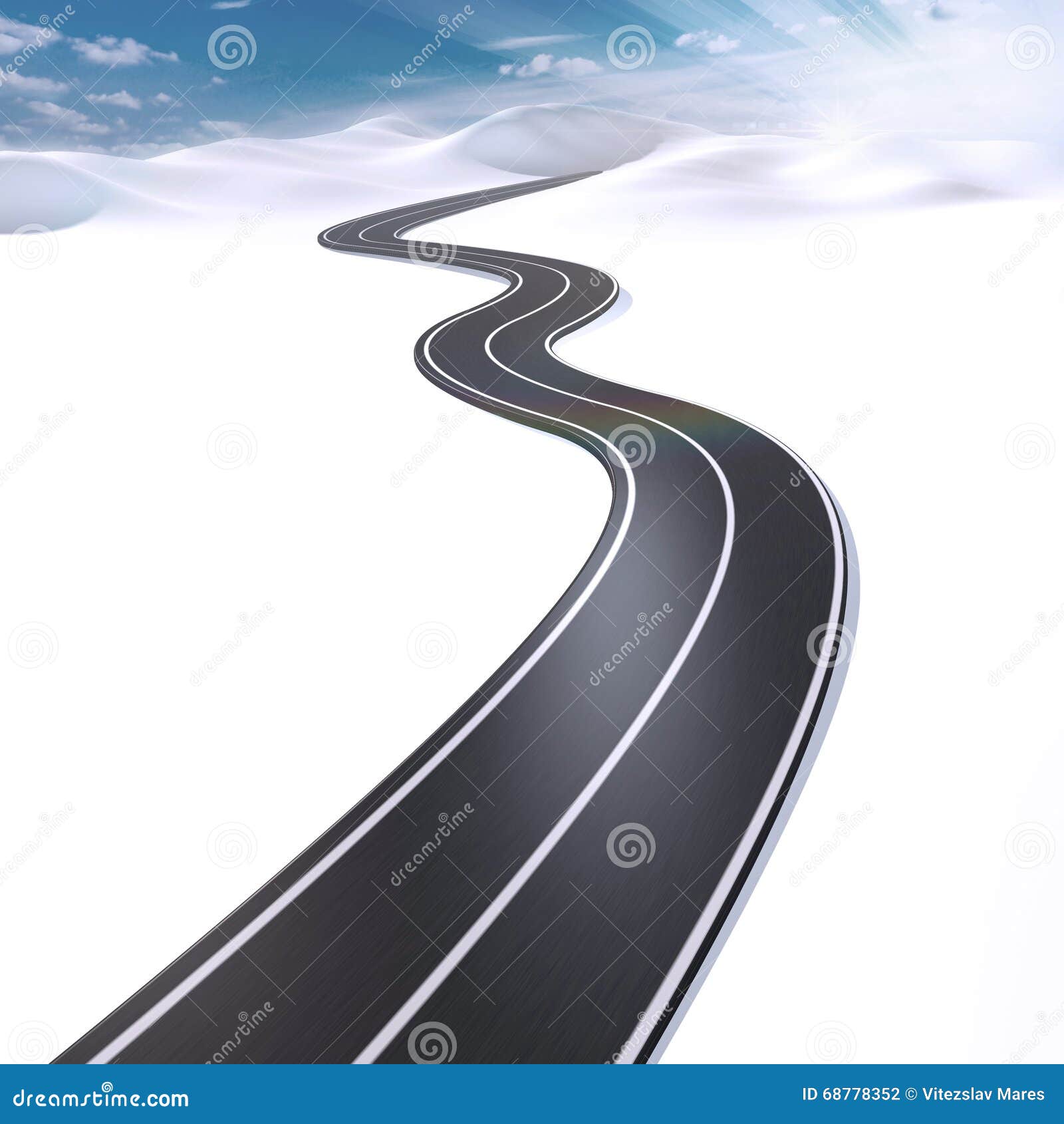 Abstract Highway with White Copy Space. Stock Illustration ...