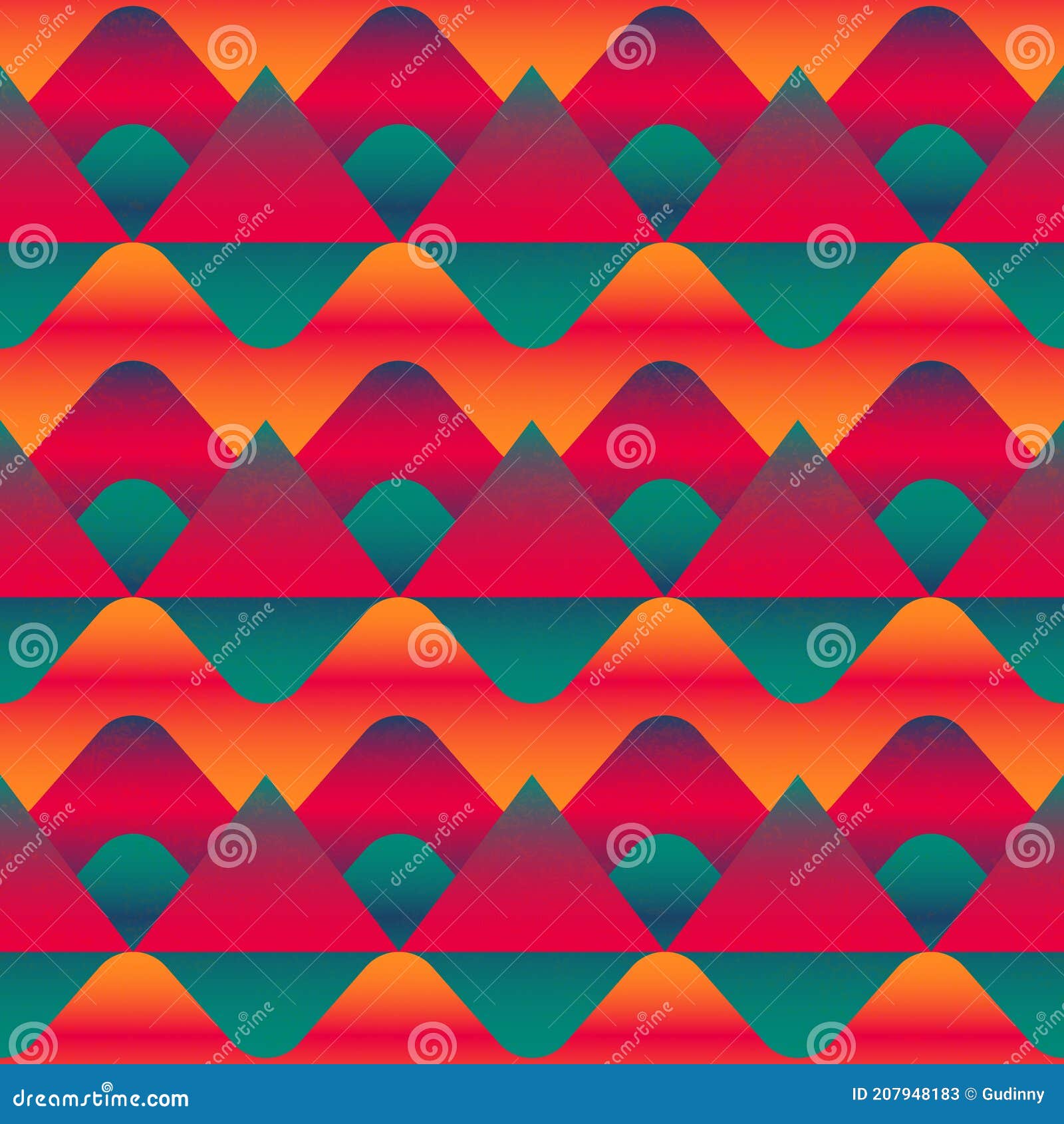 Abstract Hill Seamless Pattern Stock Vector - Illustration of cartoon ...