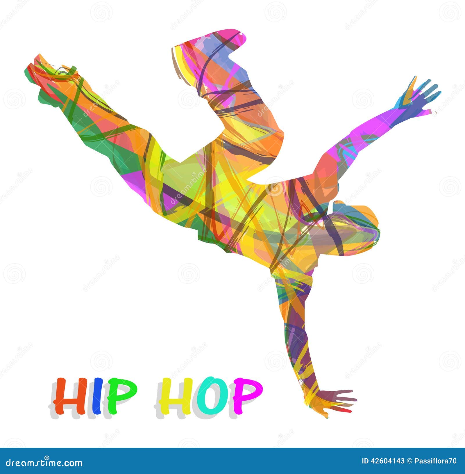 Abstract hip-hop dancer stock vector. Illustration of white - 42604143