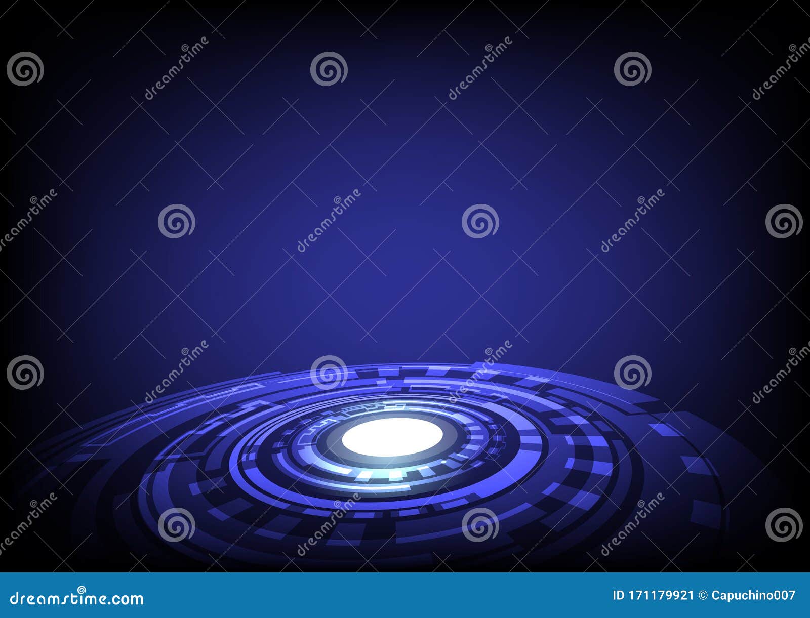 Abstract Hitech Digital Technology Blue Background Stock Vector ...