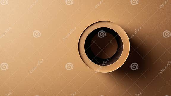 Abstract Hole in Beige Paper Minimalist Design with Light Gradient ...