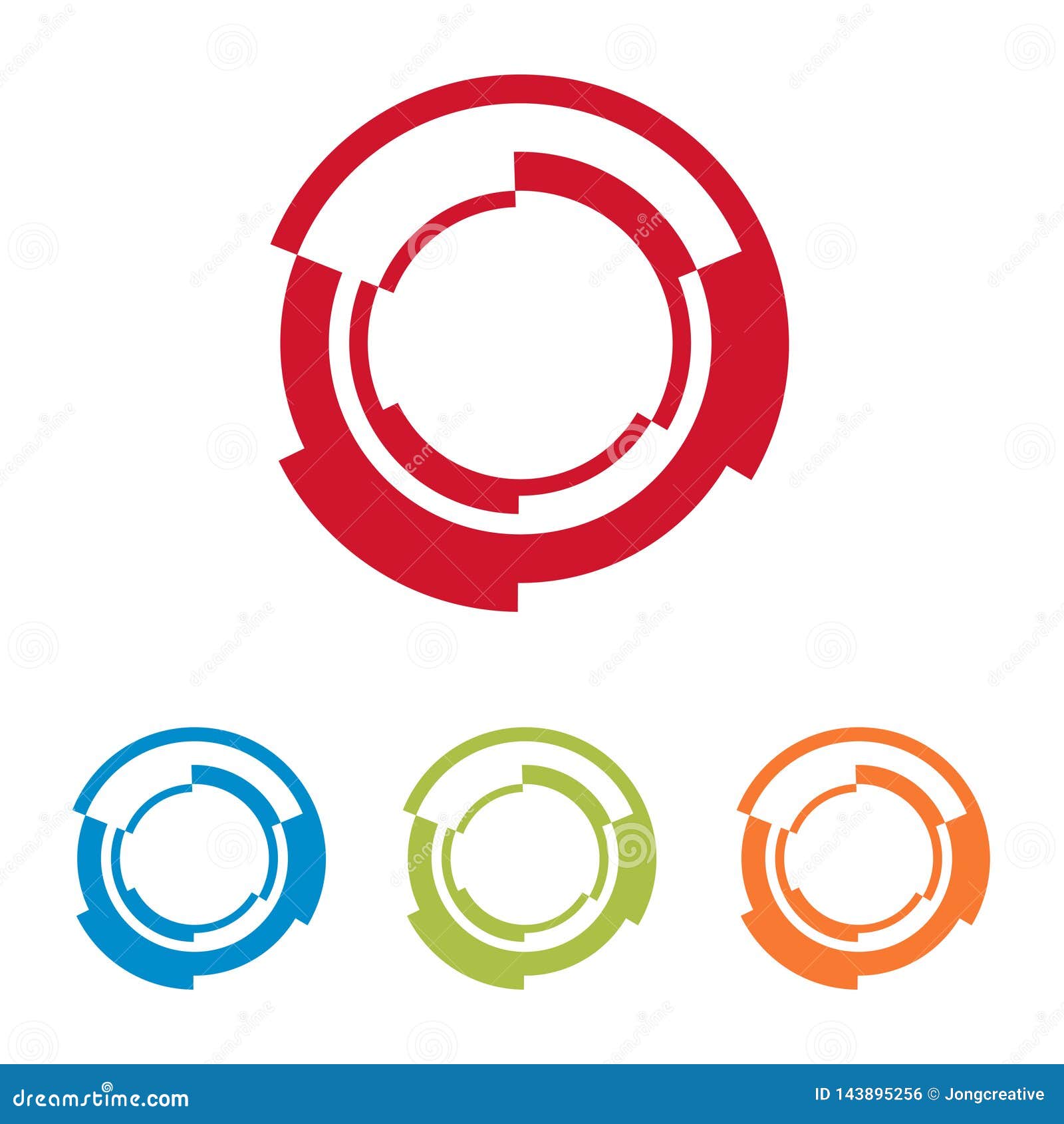 Abstract Hole Circle Internet Technology Sign Symbol Stock Vector ...