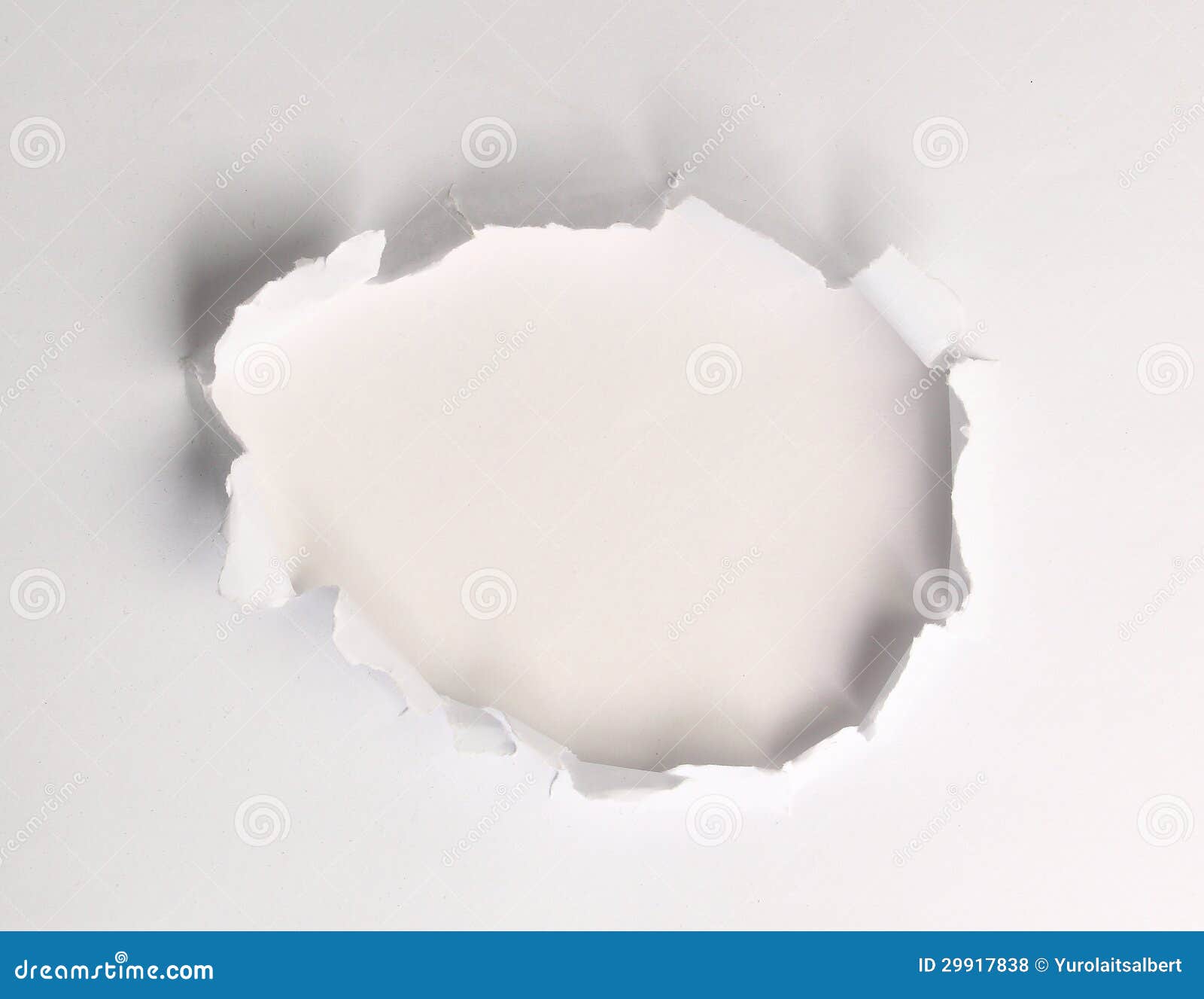 Hole in the Paper with Torn Stock Photo - Image of circle, isolated ...