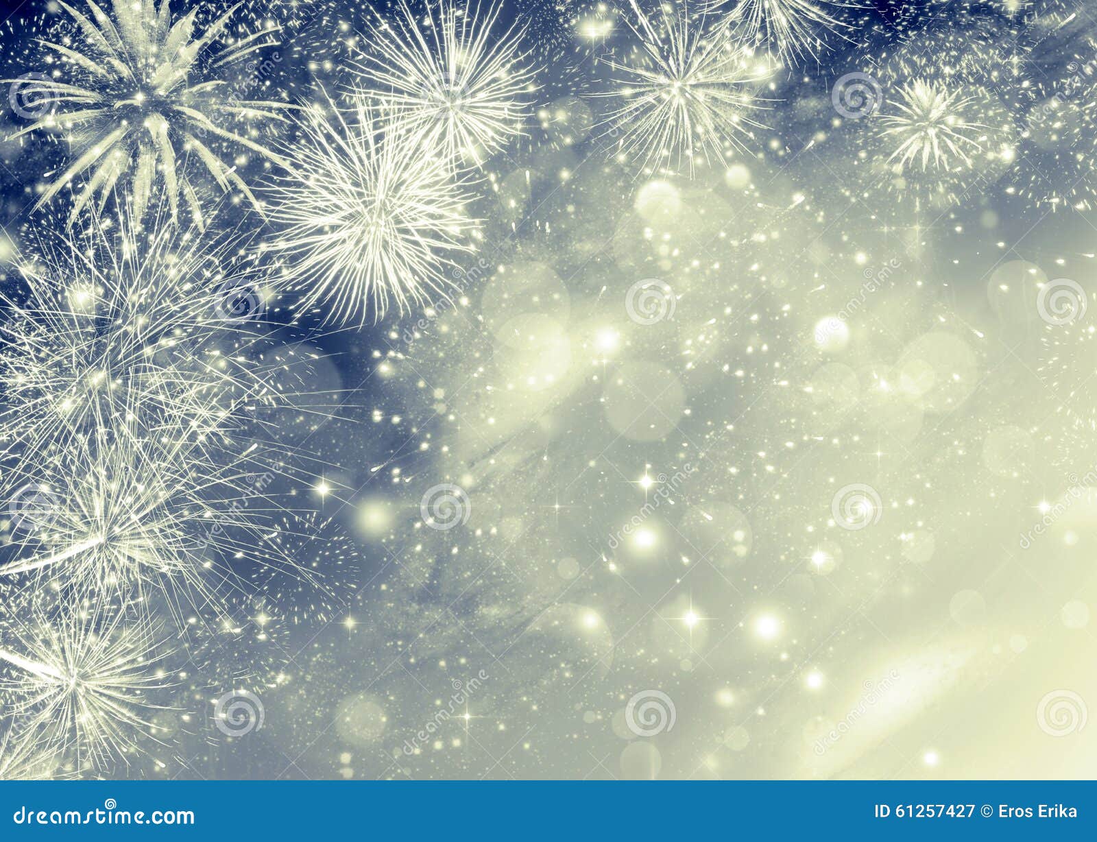 Abstract Holiday Background with Fireworks and Sparkling Lights Stock ...